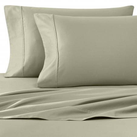 4 Parure de drap, Satin de Coton 250 fils/cm², 100% Coton Peigné, 3 ...